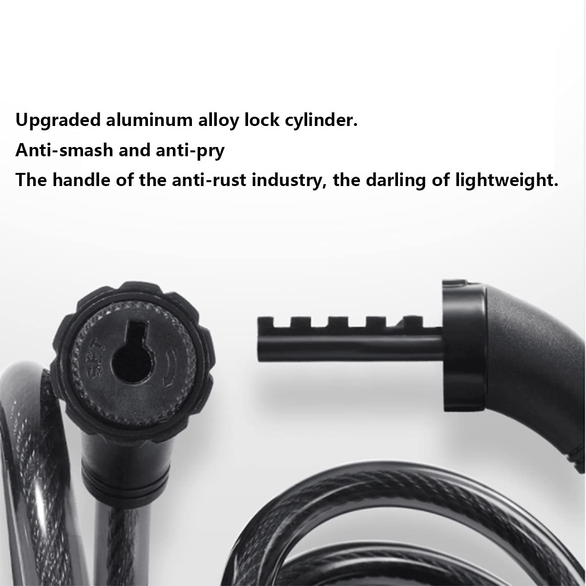 UFFD Bike Lock Cable, 5 Digit Resettable Bicycle Lock with Mounting Bracket, Bike Locks with Combinations Bike, Grills, Ladders - 13 mmDiameter (Color : Black, Size : 1.5m)
