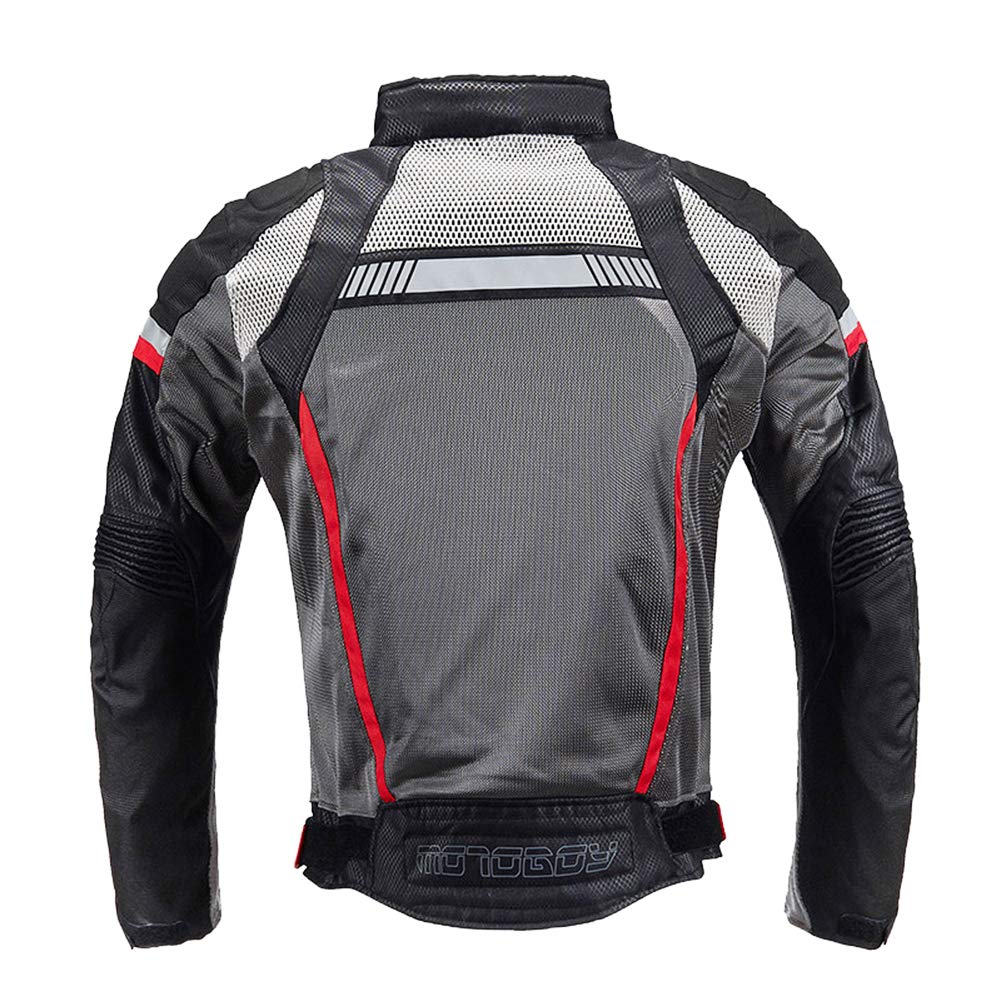 MOTO-BOY Mesh Motorcycle Jacket for Men,Summer Breathable Air Motorbike Riding Jacket with CE Armor for Impact Protection (as1, alpha, m, regular, regular, Black)