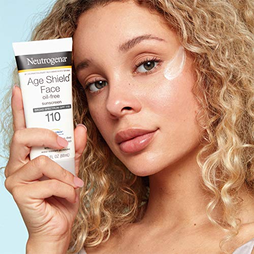 Neutrogena Age Shield Face Lotion Sunscreen with Broad Spectrum SPF 110, Oil-Free & Non-Comedogenic Moisturizing Sunscreen to Prevent Signs of Aging, 3 fl. oz
