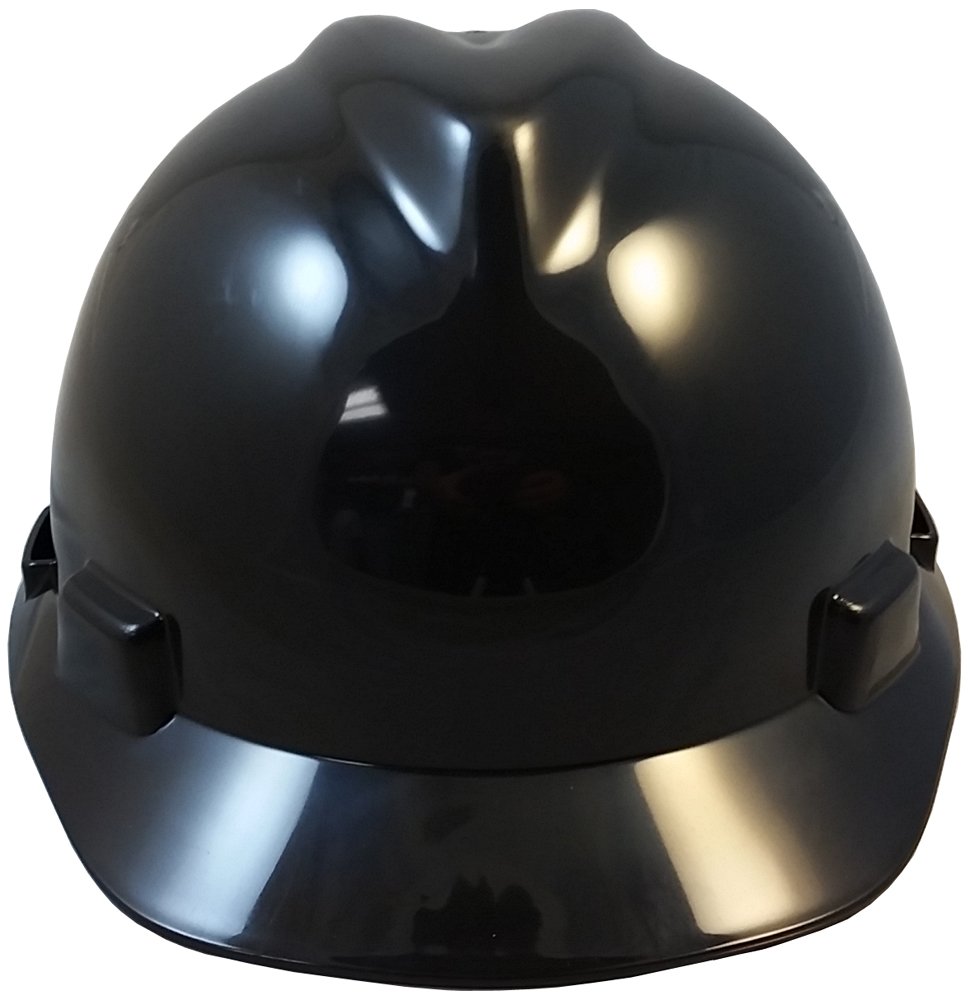 MSA V Cap Style Hard Hats w/FasTrac III Suspensions and Handy Tote Bag - Black