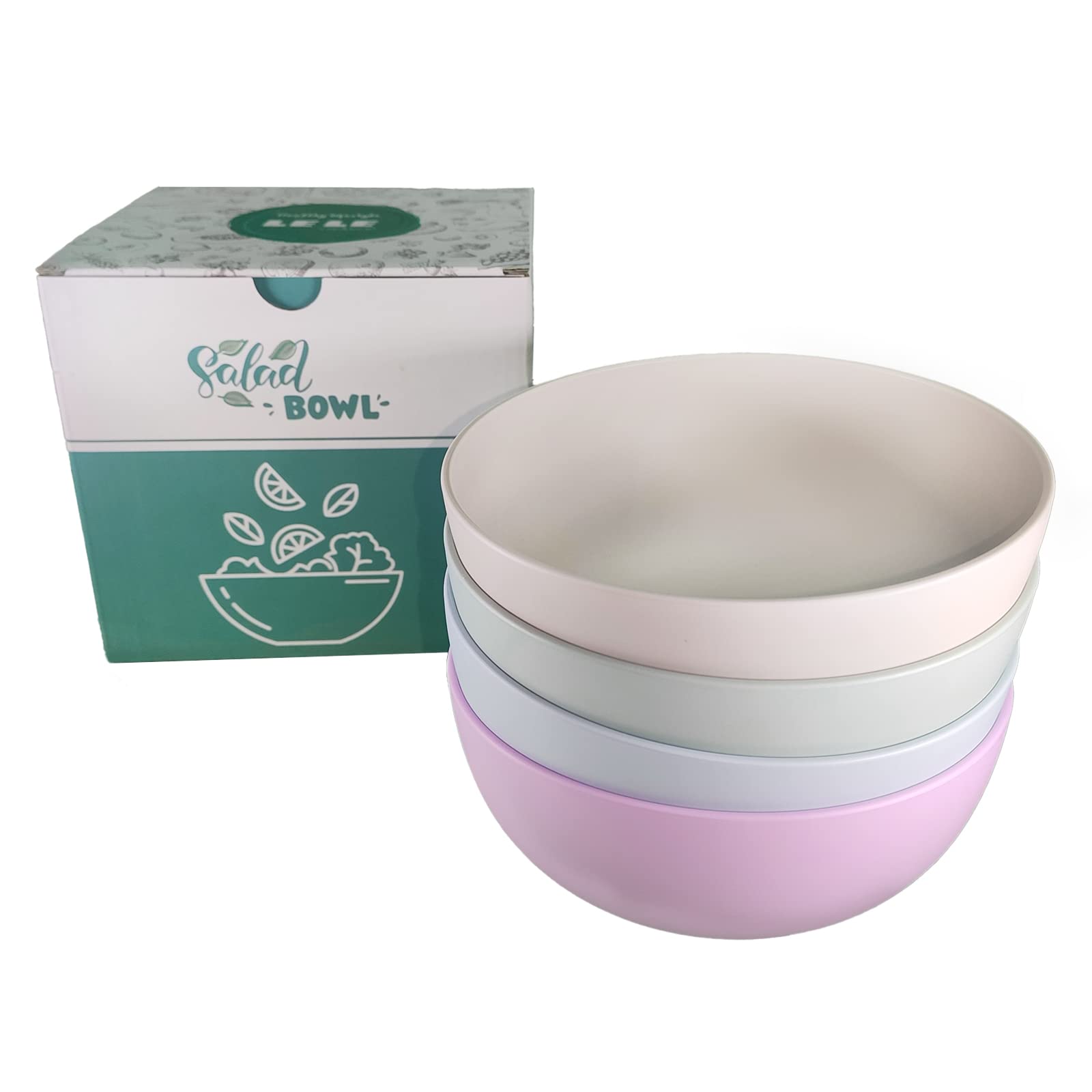 Plant-Based Cereal Bowls Set of 4-24 OZ Biodegradable Dinnerware Bowl, Eco-friendly Dinner Bowls for Oatmeal, Cereal, Soup, Snacks, & More (Dishwasher & Microwave Safe)