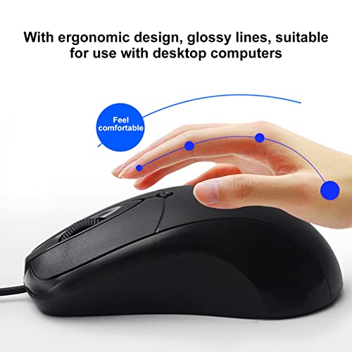 Wired USB Mouse, 3-Buttons, 1200 DPI, Compatible with Windows PC, Notebook, Laptop,for Windows/2000/2003/XP/Vista/7/Linux/WinCE(5.0 6.0)/for Android (2.1, 2.2, 2.3, 4.0)/for Mac