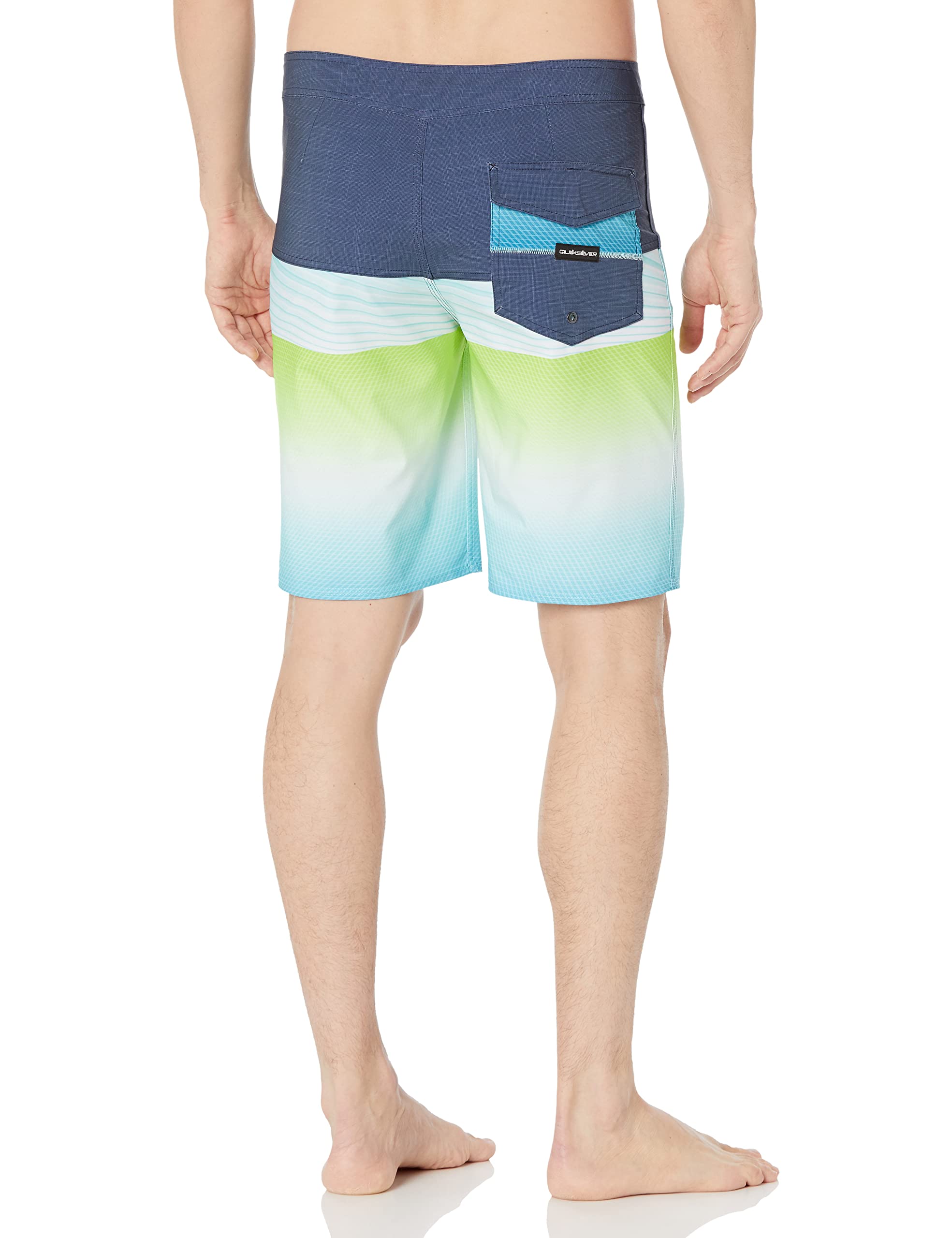 Quiksilver Men's Standard Surfsilk Panel 20 Boardshort Swim Trunk, Navy Blazer, 34