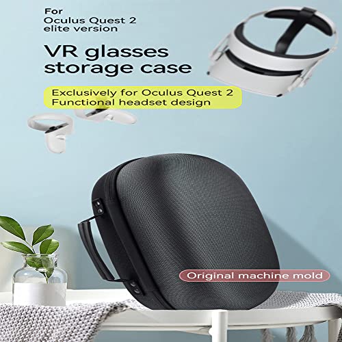 Oculus Quest 2 Carrying case,Case for Oculus Quest 2 Halo Strap Improvements Hard EVA Carrying Travel Bag VR Accessories