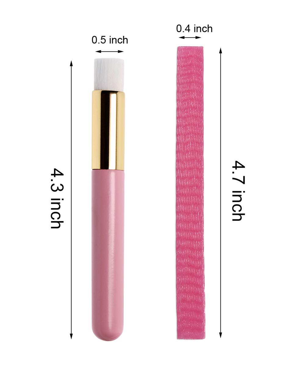 Penta Angel Lash Shampoo Brushes 2Pcs White Pink Eyelash Extension Nose Pore Blackhead Facial Deep Cleaning Washing Brush Tools for Women Girls