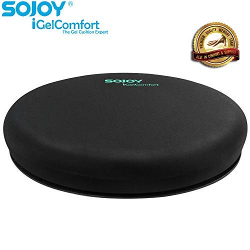 Sojoy iGelComfort - Cojín giratorio de Gel con espuma viscoelástica