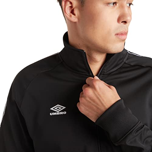 Umbro Men's Standard Taped Track TOP, Black, XX-Large