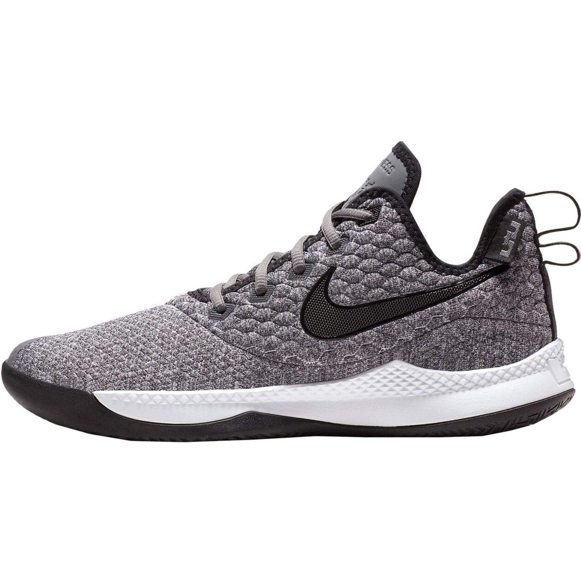 Nike Men's Lebron Witness III Basketball Shoe, Dark Grey/Black/White, 10