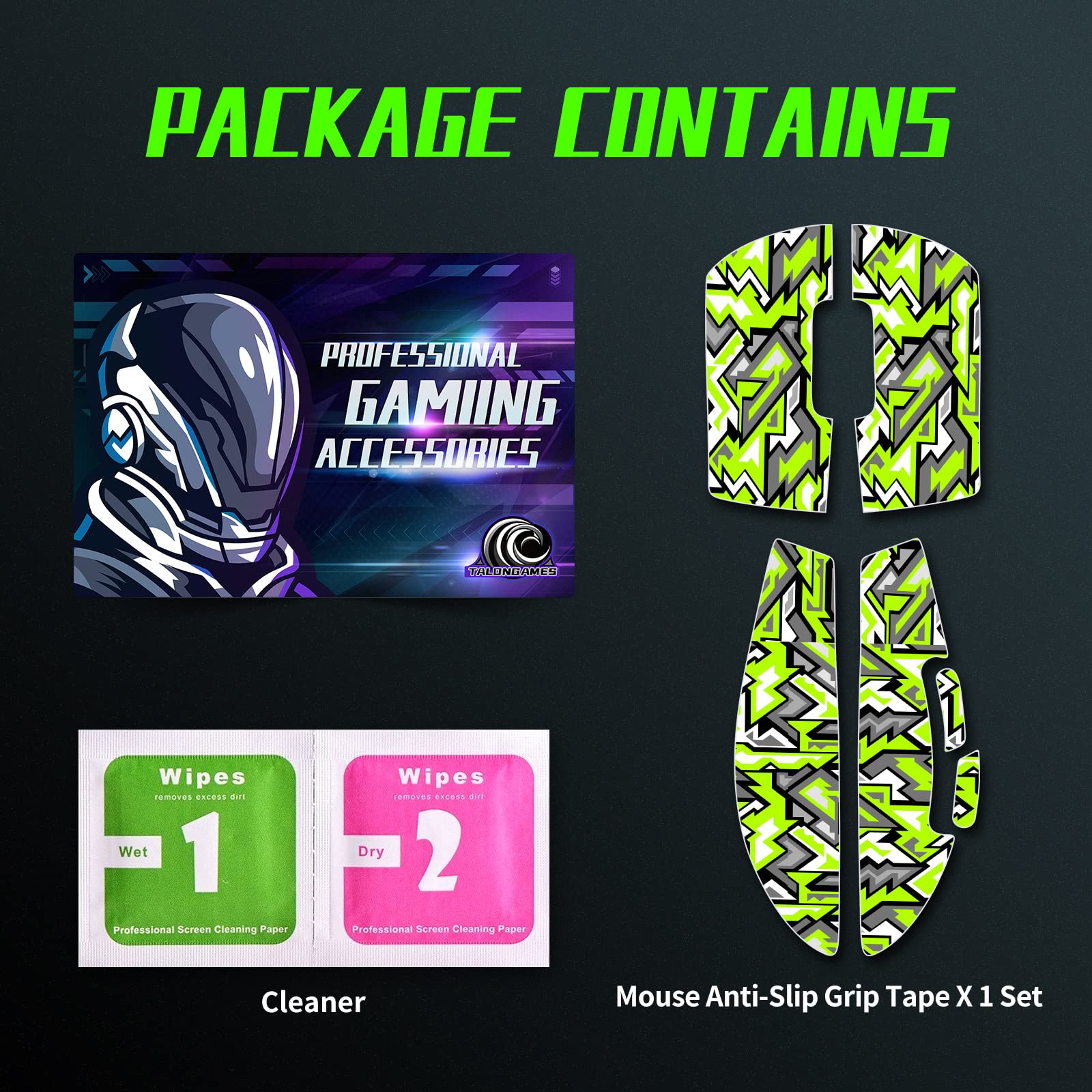 TALONGAMES [ Luminous Mouse Grip Tape Compatible with Logitech G PRO X Superlight, Superlight 2 Wireless Gaming Mouse Anti Slip Tape Mouse Skin (YG-01 (Aurora))