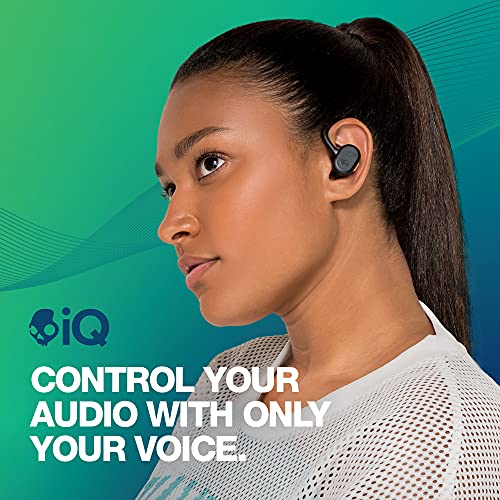 Skullcandy Push Active In-Ear Wireless Earbuds, 43 Hr Battery, Skull-iQ, Alexa Enabled, Microphone, Works with iPhone Android and Bluetooth Devices - Dark Blue/Green