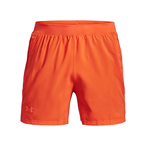 Under Armour Men's Launch 5-inch Shorts, (829) Papaya/Papaya/Reflective, Medium
