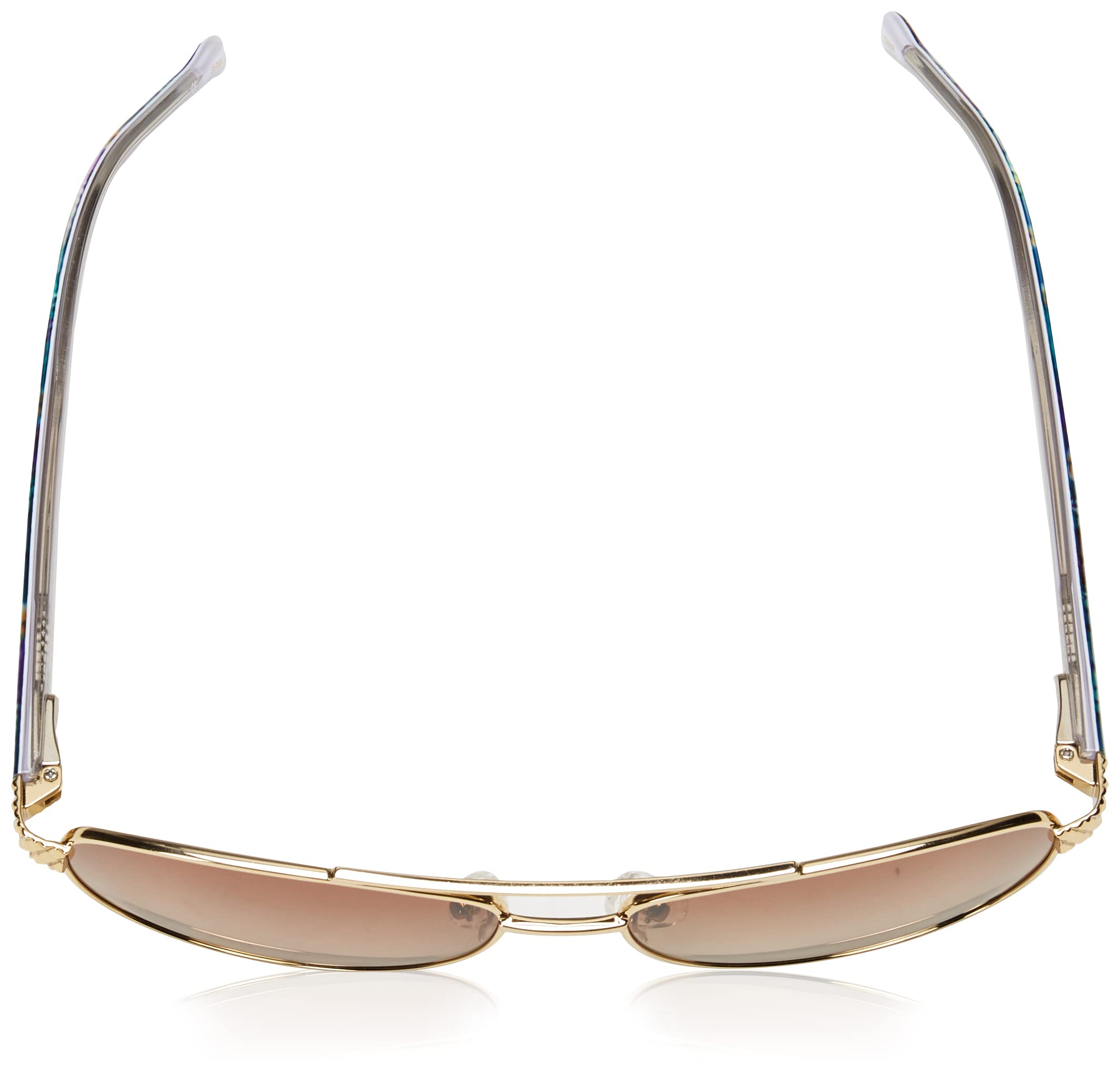 Vera Bradley Women's Marlene Polarized Aviator Sunglasses, Hanging Around Leaves, 56