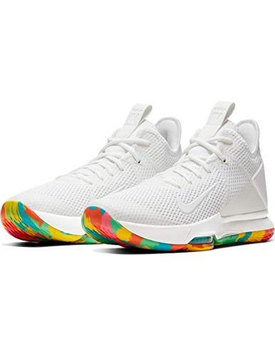 Nike Lebron Witness Iv Mens Basketball Shoes Bv7427-102 Size 10 White/Multi-Color