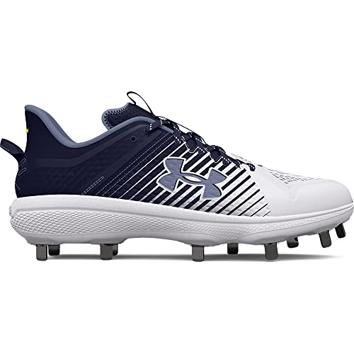 Under Armour Men's Yard Low MT Baseball Cleat, (401) Midnight Navy/White/White, 12