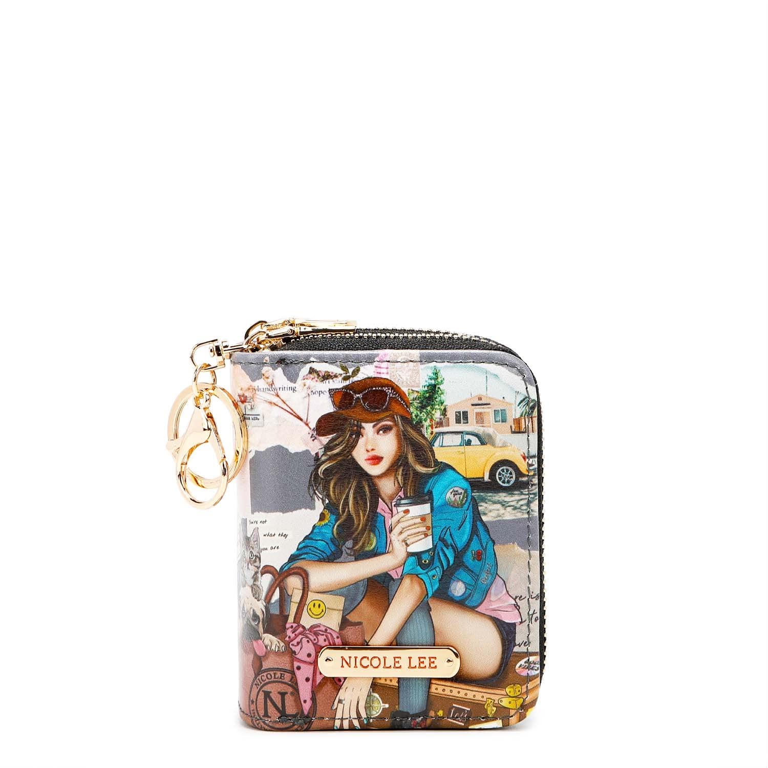 Nicole Lee PRT6319 JOURNEY OF STEPHANIE DOUBLE ZIP ACCORDION CARD HOLDER