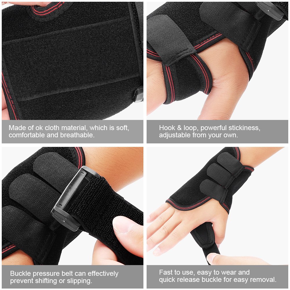 Salmue Wrist Brace for Carpal Tunnel, Adjustable Wrist Support Brace with Splints Right Hand, Compression Hand Support for Injuries, Wrist Pain, Sprain