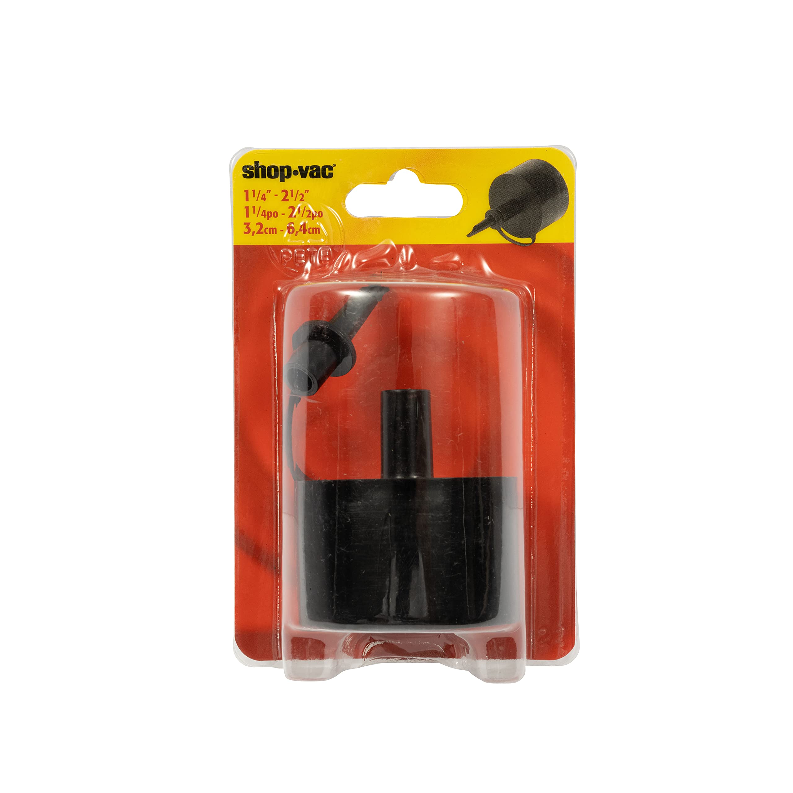 Shop-Vac 9196000 Inflator Nozzle, Fits 1-1/4 inch and 2-1/2 inch Diameter Hoses, Plastic Construction, Black in Color, (1-Pack)