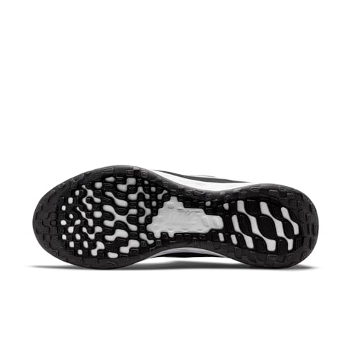 Nike Men's Revolution 6 FlyEase Next Nature Easy-On-and-Off Road Running Shoes (9.5, Black/Iron Grey/White)