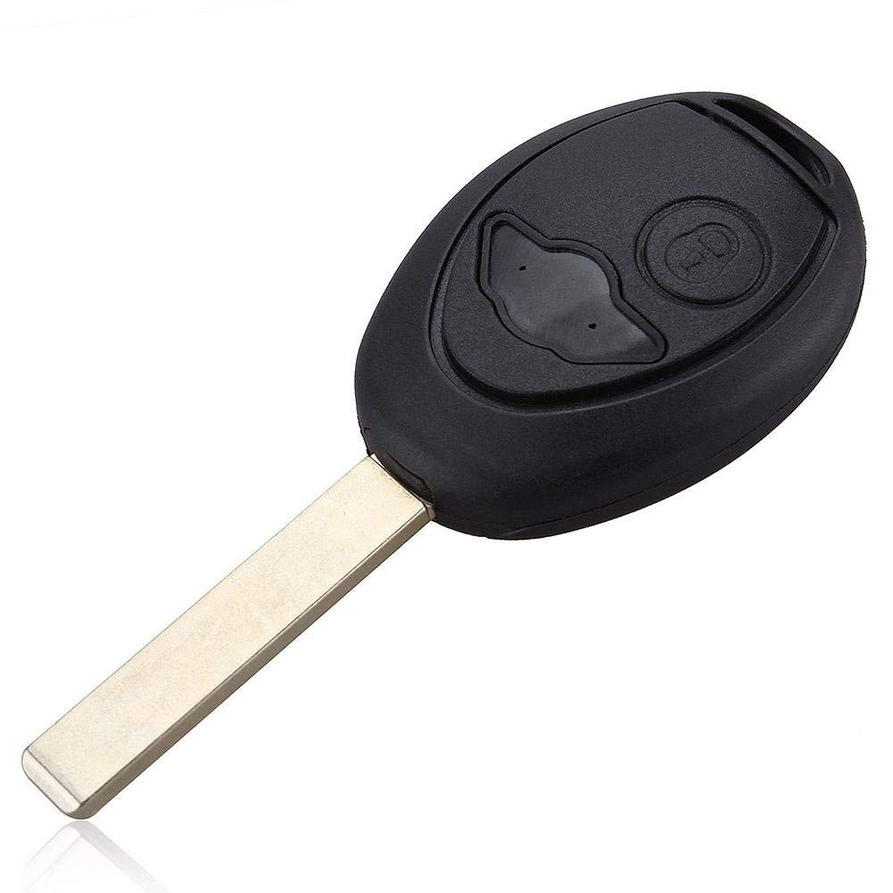 ORANDESIGNE Remote Key Fob Shell Replacement Uncut 2 Button Case Cover for Car Mini Cooper S R50 R53 2002-2005, Pack of 2