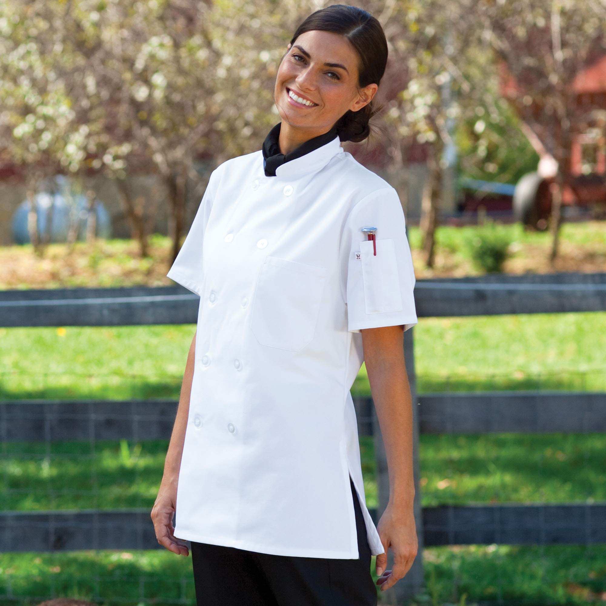 Uncommon Threads womens Tahoe Women's Fit Chef Coat Shirt, White, Small US