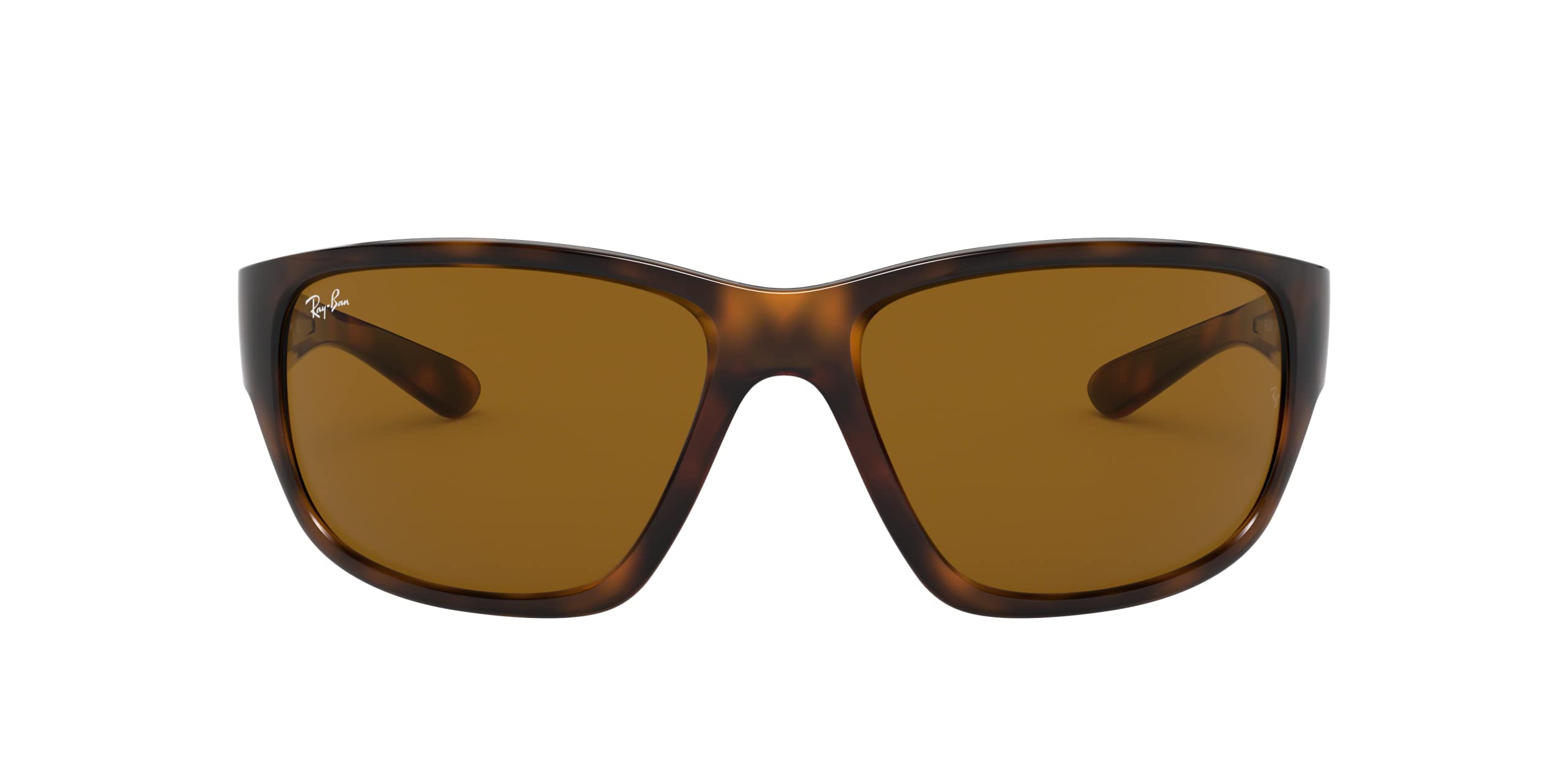 Ray-Ban Rb4300 Square Sunglasses, Light Havana/B-15 Brown, 63 mm