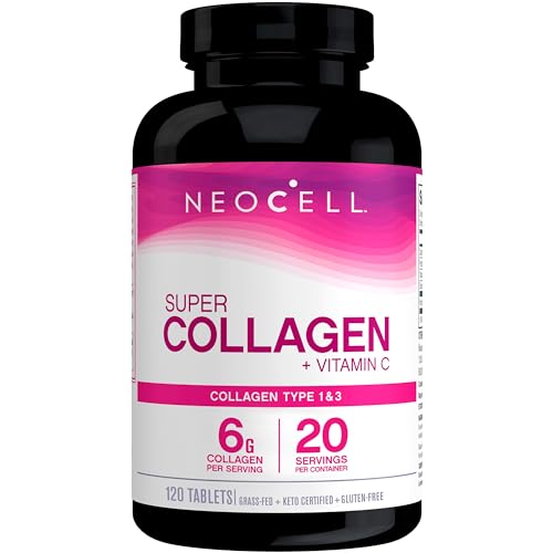 NeoCell Super Collagen Plus Vitamin C, Skin, Hair and Nails Supplement, Includes Antioxidants, Tablet, 120 Count, 1 Bottle