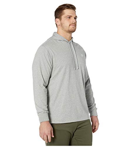 Nike Men's Sportswear Club Jersey Pullover Hoodie, Fleece Hoodies for Men, Dark Grey Heather/White, XL