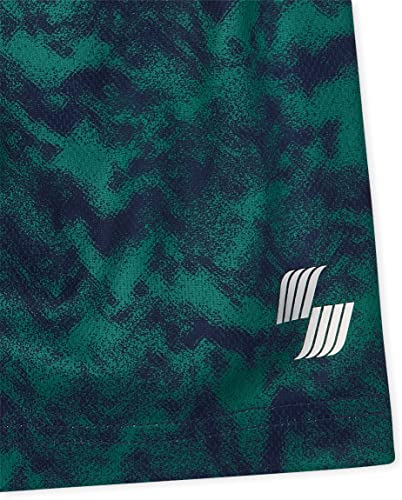 The Children's Place Boys' Single Performance Basketball Shorts, Tidal Wave Print, Large