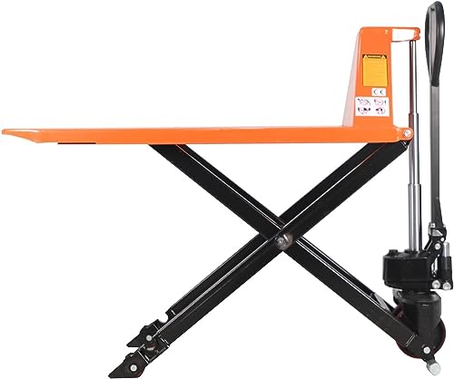 Tory Carrier Manual Scissor Pallet Jack Hand Truck Lift 2200lbs Capacity, 45" Lx27 W Fork, 3.3'' Lowered, 31.5'' Raised Height