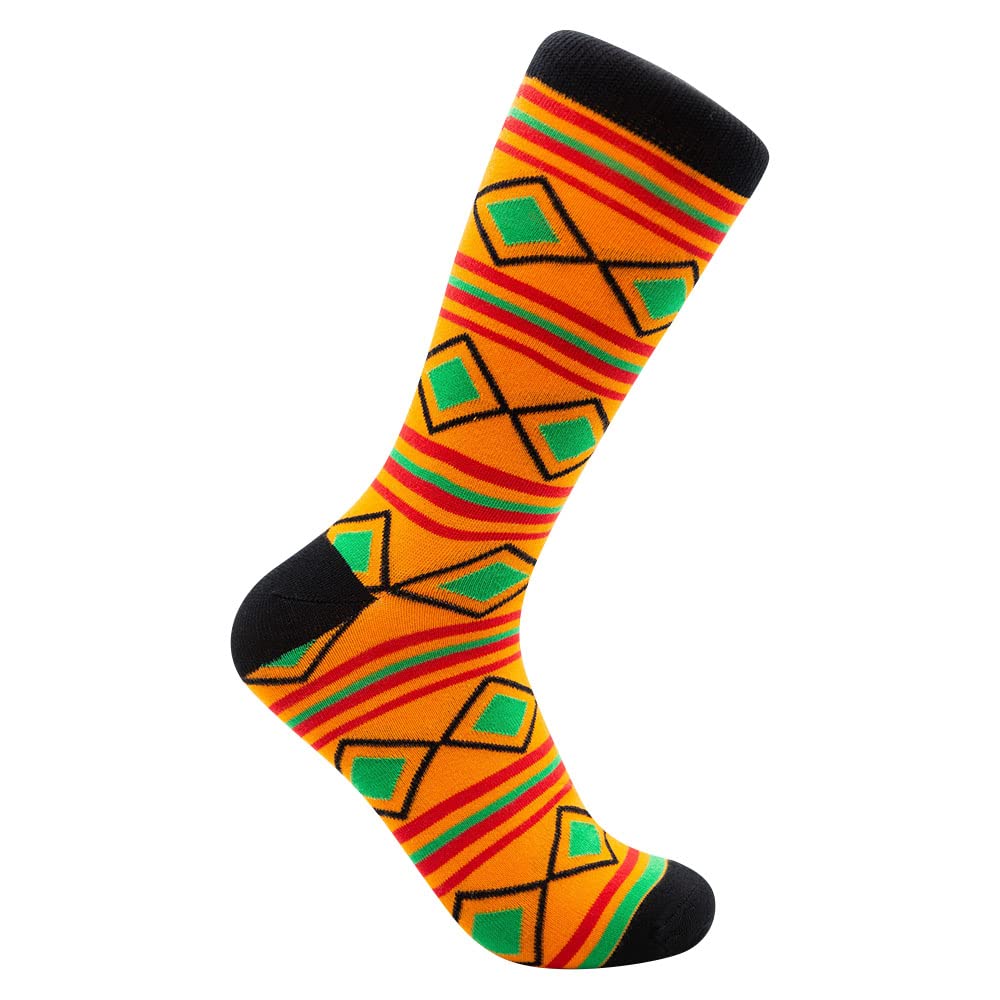 Tanaka Designs Premium African Print Socks For Men and Women (Large (11-14))