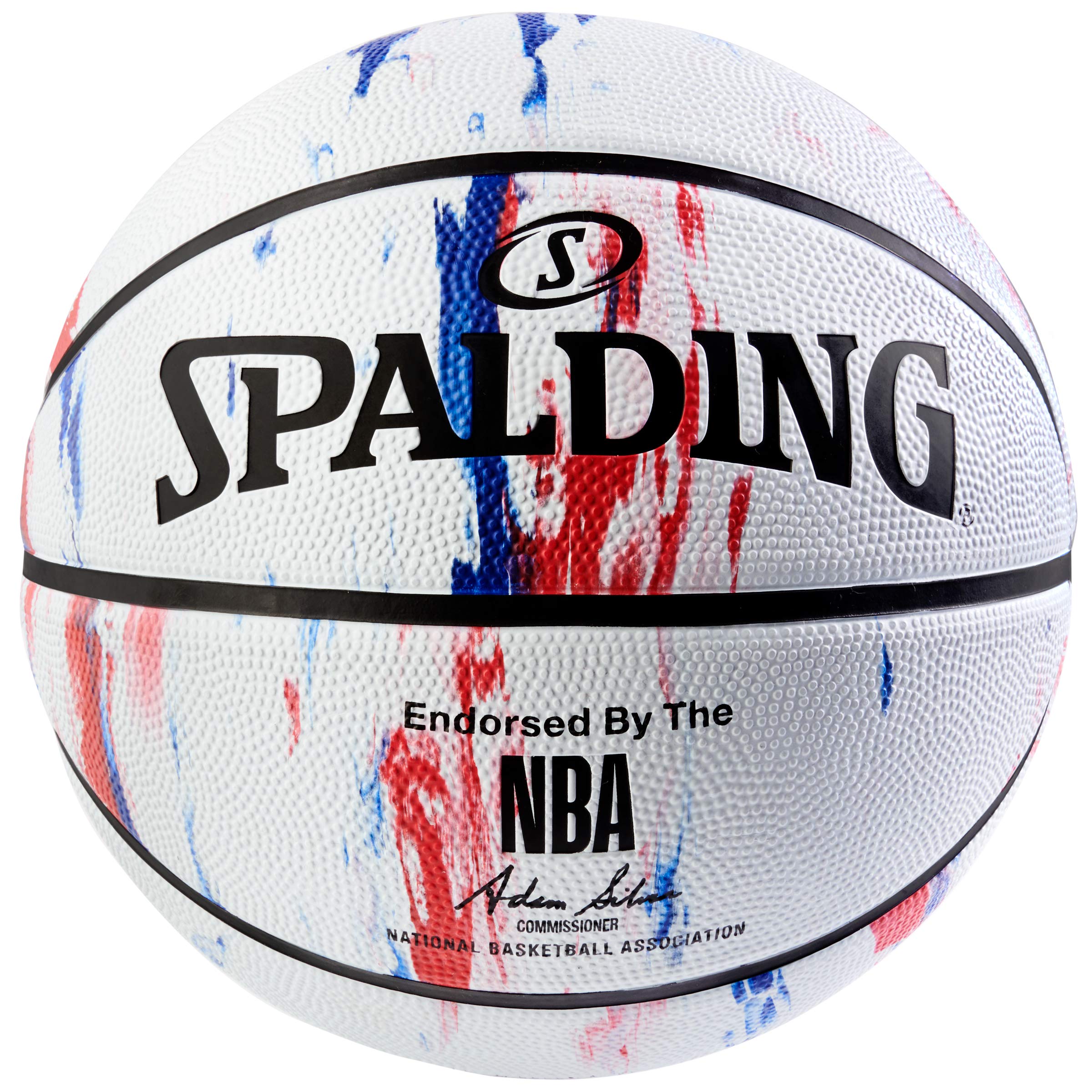 Spalding NBA Marble Series Red/White/Blue Outdoor Basketball 29.5"