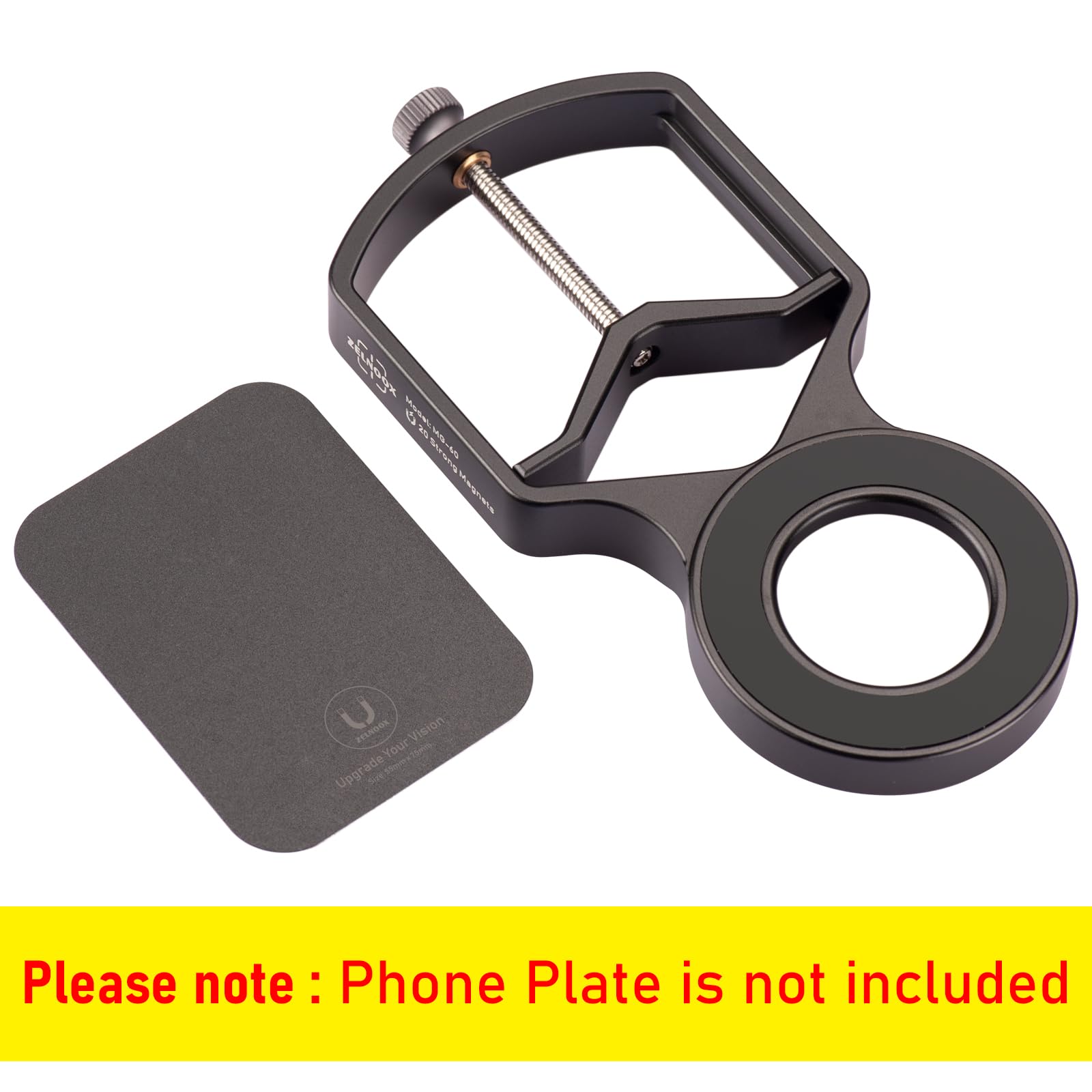 Spotting Scope Magnetic Phone Mount Adapter, Universal Smartphone Mount for Spotting Scope, Telescope, Microscope, Monocular, Binocular. Fits iPhone, Samsung, LG and More Cell Phone