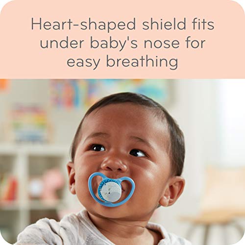 NUK Space Orthodontic Pacifier, 0-6 Months 2 Count(Pack of 1)