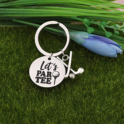POTIY Golfer Gift Golf Keychain Charm Jewelry for The Lovers and Collectors of Golf (golf keychain)
