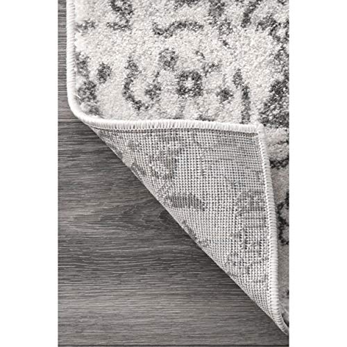 nuLOOM Floral Damask Rosemary Area Rug, 7x9, Grey