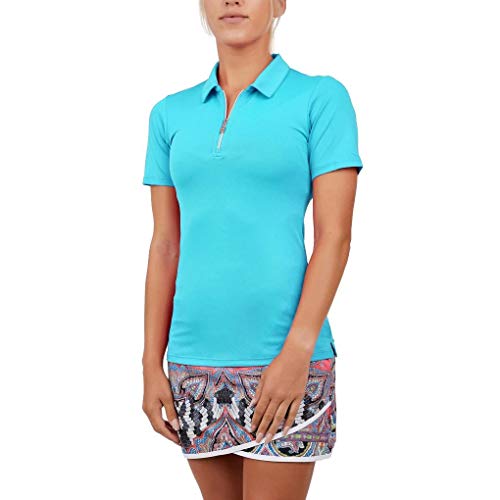SOFIBELLA Golf Colors Womens Short Sleeve Golf Polo - Black/L