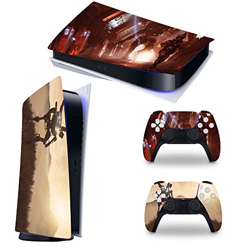 PlayStation 5 Skin Set – Attack On Air - HD Printing Vinyl Skin Cover Protective for PS5 Standard Edition Console and 2 PS5 Standard Edition Controller