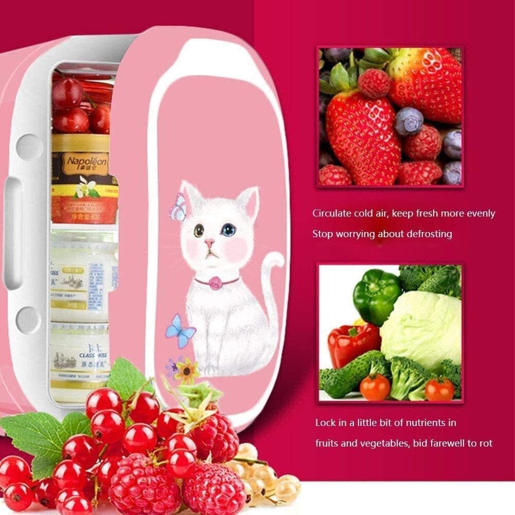 N/A Mini Fridge 6 Liter Portable Cosmetic Refrigerator Powered Thermoelectric System Cooler and Warmer