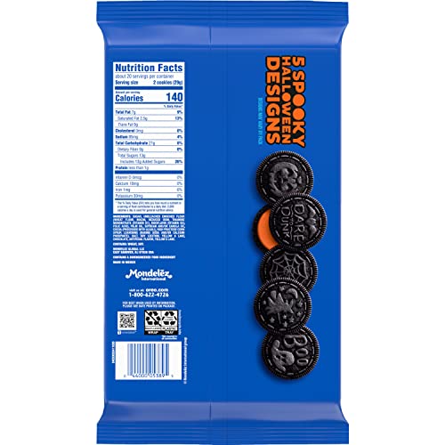 OREO Orange Creme Chocolate Sandwich Cookies, Limited Edition, Halloween Cookies, 3 Packs