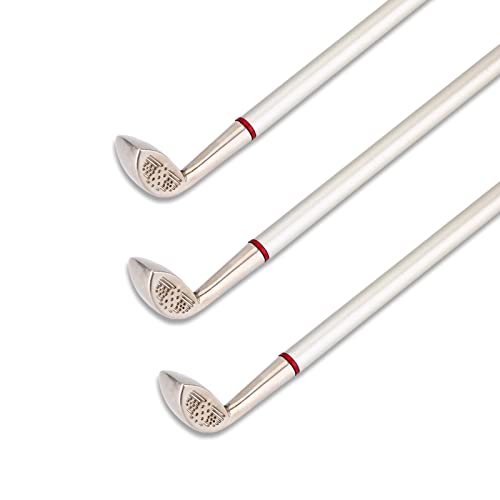 WODSOFTI 3PCS Mini Golf Clubs Ballpoint Pen Set with Golf Balls Flag Stationery Decorations Gift