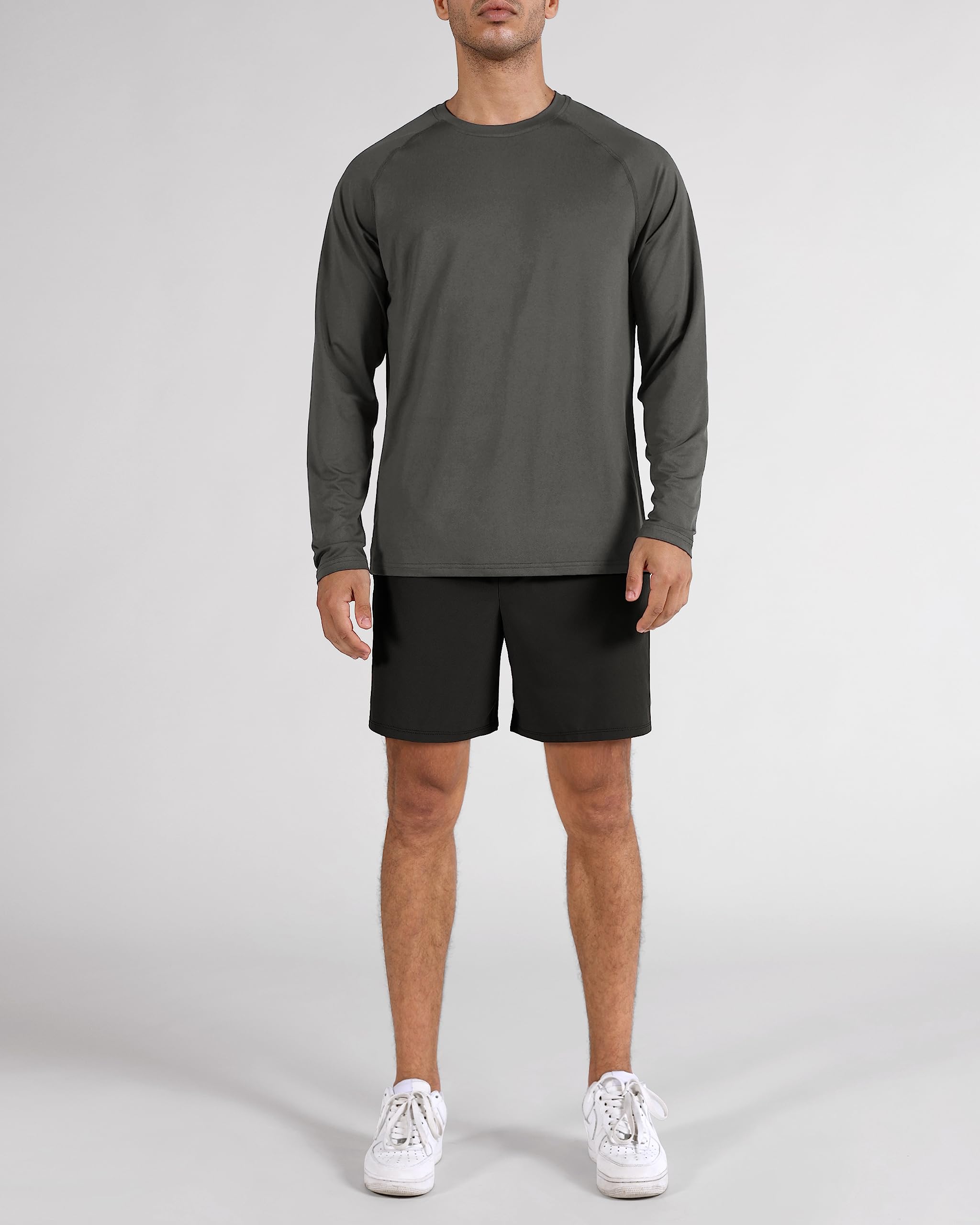 ODODOS Men's 2 Pack Athletic Shorts with Pockets 5" Quick Dry Lightweight Workout Gym Running Shorts, Black+Army Green, X-Large