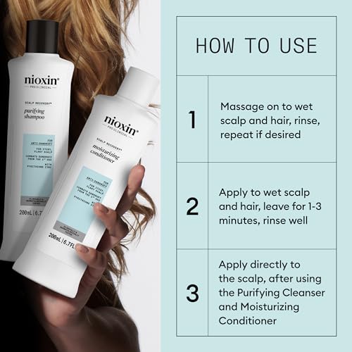 Nioxin Scalp Recovery Anti-Dandruff System Kit for Itchy & Flaky Scalp, Pyrithione Zinc, 6.8 fluid ounce (Packaging May Vary)