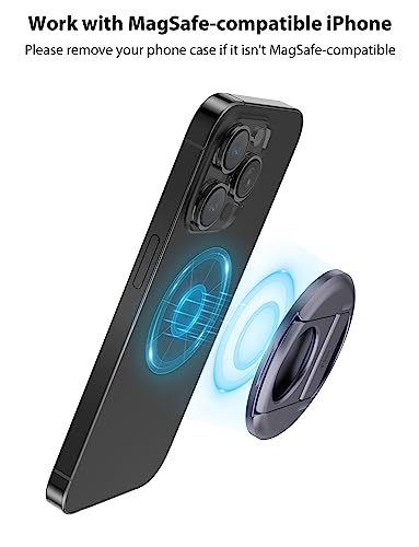 Stouchi Aluminum Mag-Safe Continuity Camera Mount, Upgraded iPhone Camera Mount Compatible with MacBook Pro, Air, iPhone 12 13 14 15 Series（Silver）