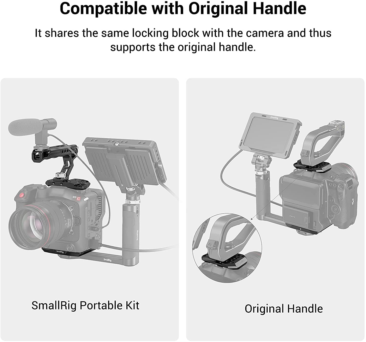 SmallRig C70 Portable Kit with 1/4 and 3/8 Threaded Holes for Canon C70 3190