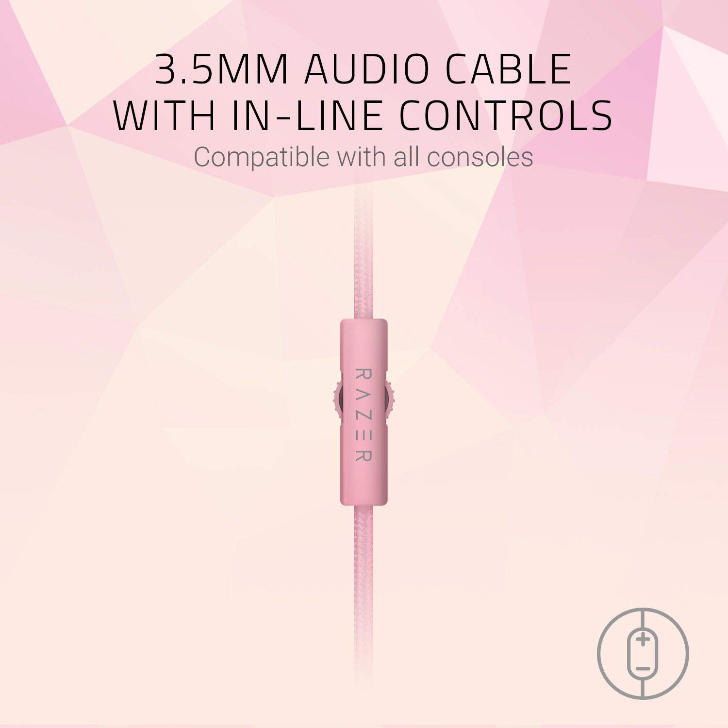 Razer Kraken Quartz Edition Wired Stereo Gaming Headset Quartz Pink (Renewed)