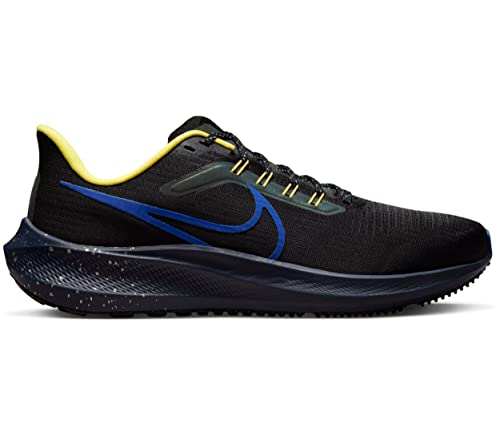 Nike Men's Air Zoom Pegasus 39 Running Shoe (Black/Hyper Royal-Thunder Blue, 10.5)