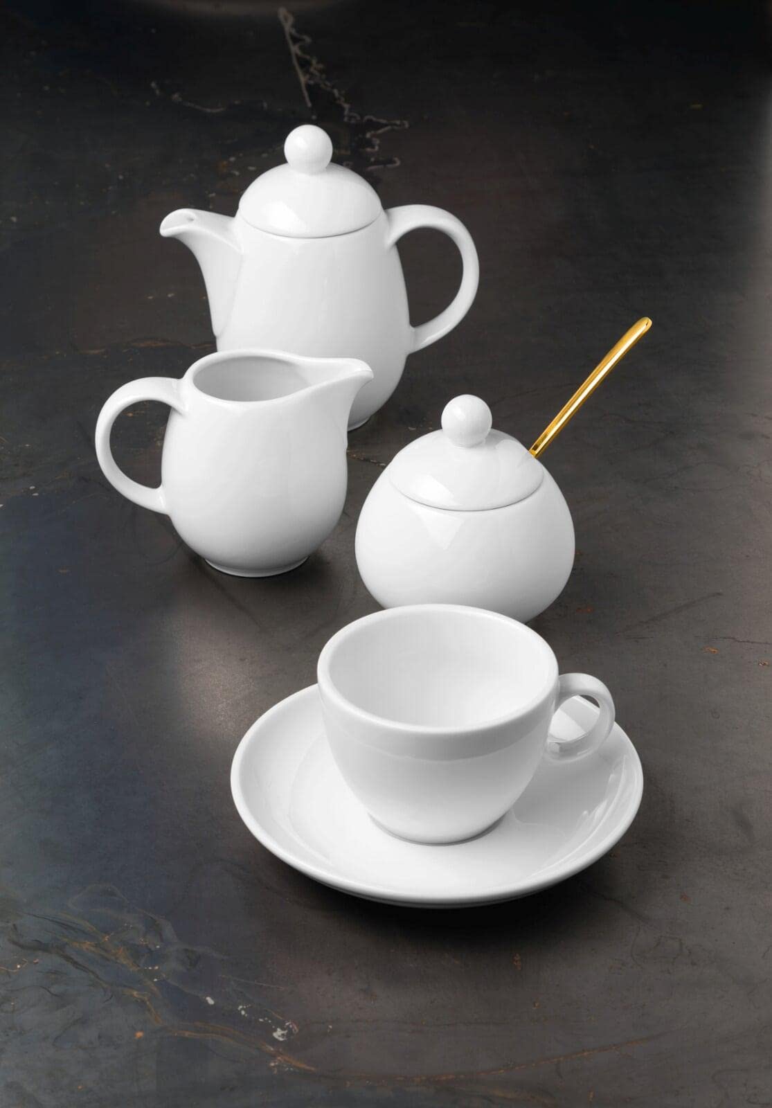 Seltmann Weiden Commercial Dinnerware, Meran Porcelain Coffee/Tea Cup Saucer, White, 6.3-Inch, Set of 6