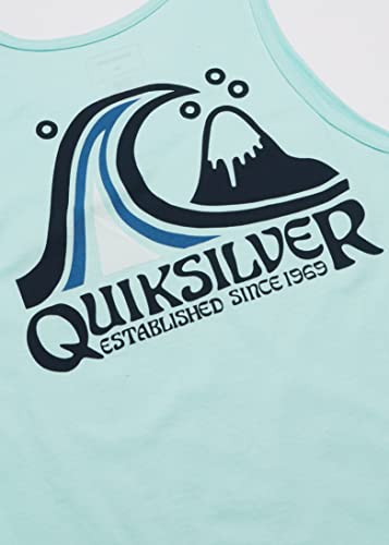 Quiksilver Men's Logo Art Tank Top T-Shirt Tee, Blue Light AQYZT07984, Small