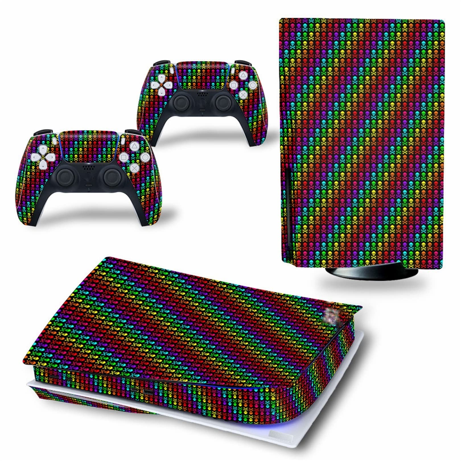 WREXIL LEEWEE for PS5 Skin Disc Edition & Digital Edition Console and Controller Vinyl Cover Skins Wraps Scratch Resistant, Compatible 29988 No Foaming (Size : Disc Version)