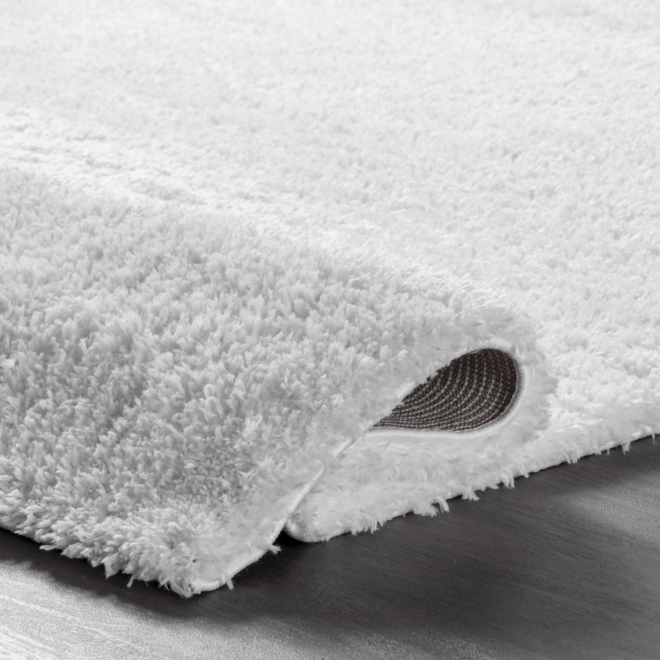 nuLOOM Gynel Contemporary Shag Area Rug, 8x10, Snow White
